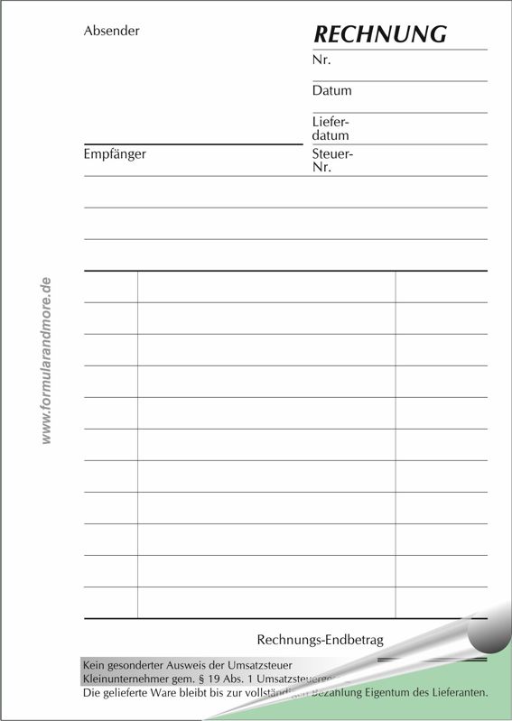 2 St. RECHNUNGSBLOCK f. Kleinunternehmer,DIN A6,SD,2x50 BLATT ...